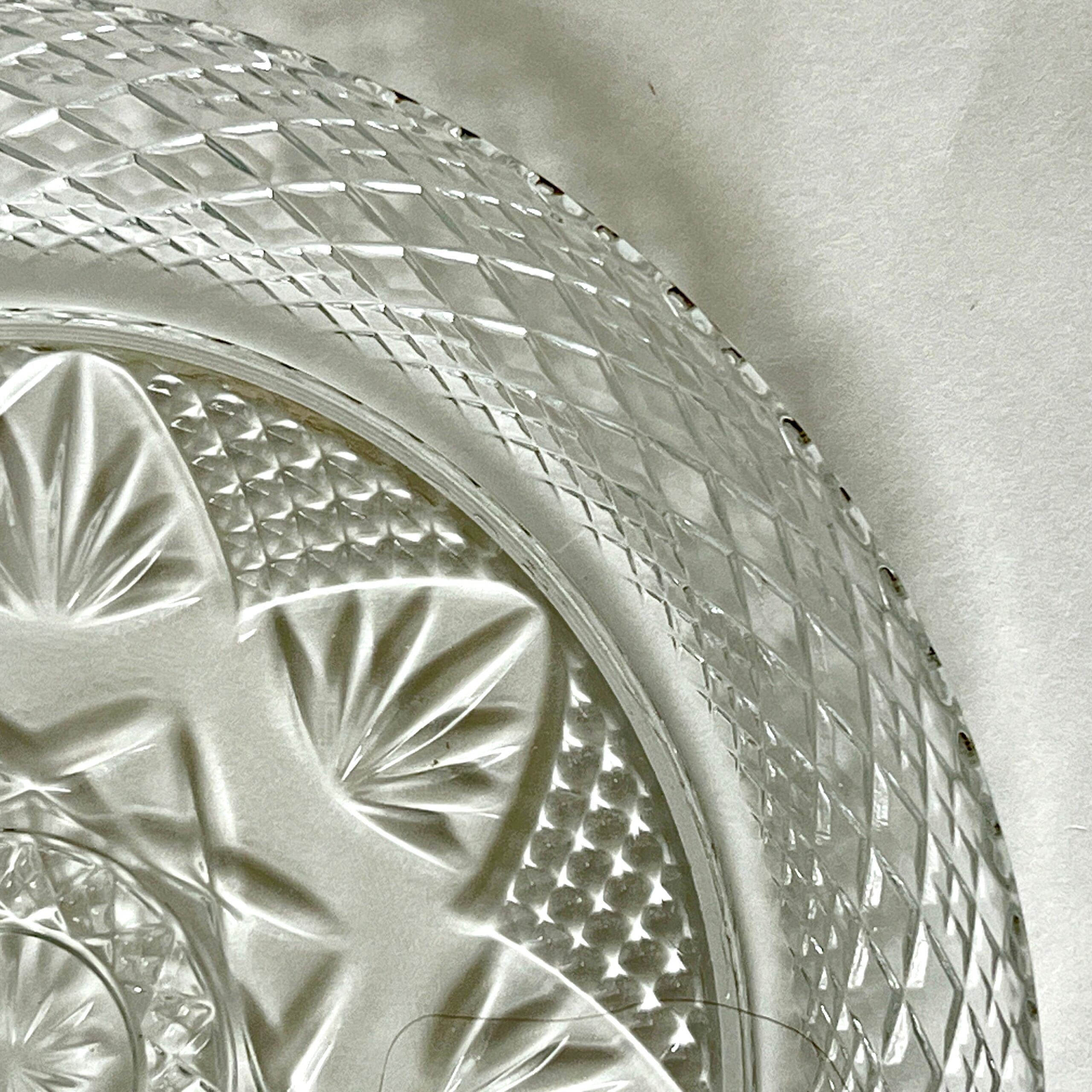 Vintage Crystal Dinner Plate by Cristal d'Arques - 10 inch ...